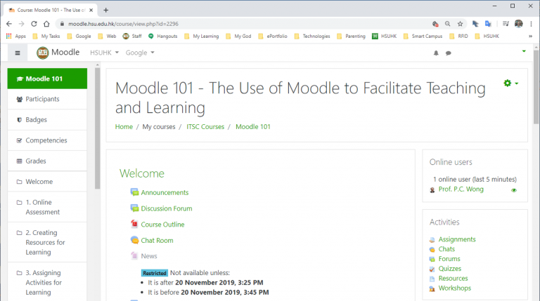 Moodle for Online Learning and Assessments | » ITSC